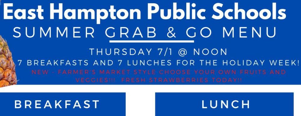 Holiday Week Meal Pick-up Schedule | Center School