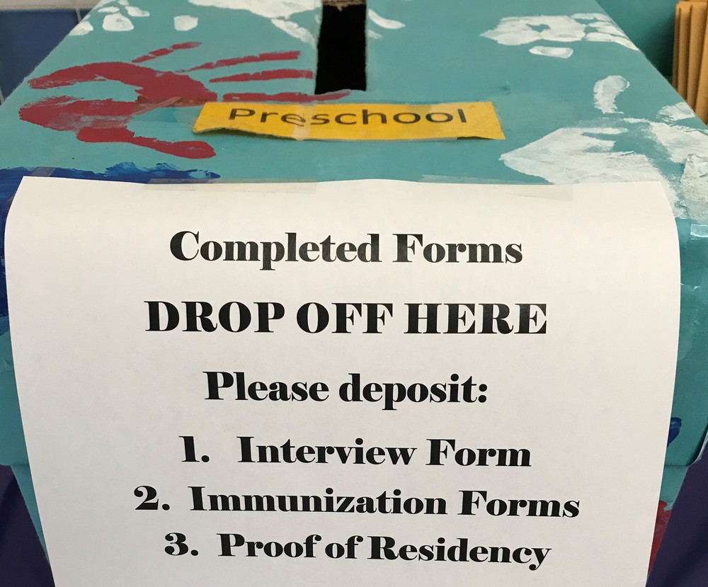 Preschool Registration Packet Drop Off Box | Memorial School